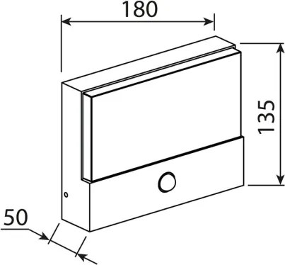 LED svítidlo McLED Kerberos s pohybovým čidlem 9W 3000K IP65 černá ML-513.024.19.0