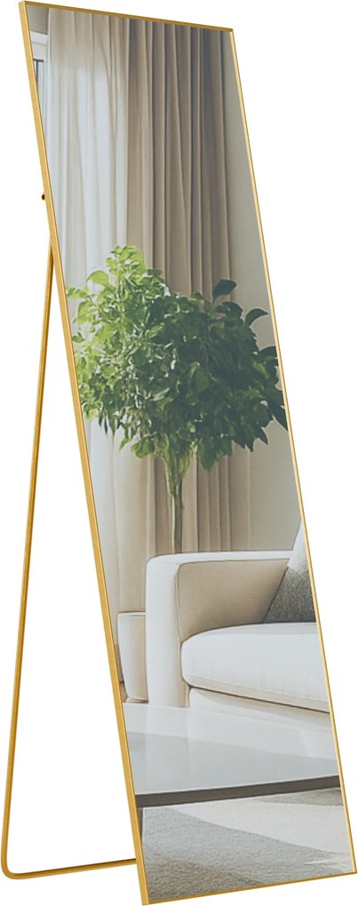Zrcadlo Benicia 150x50 cm – zlatá lesklá