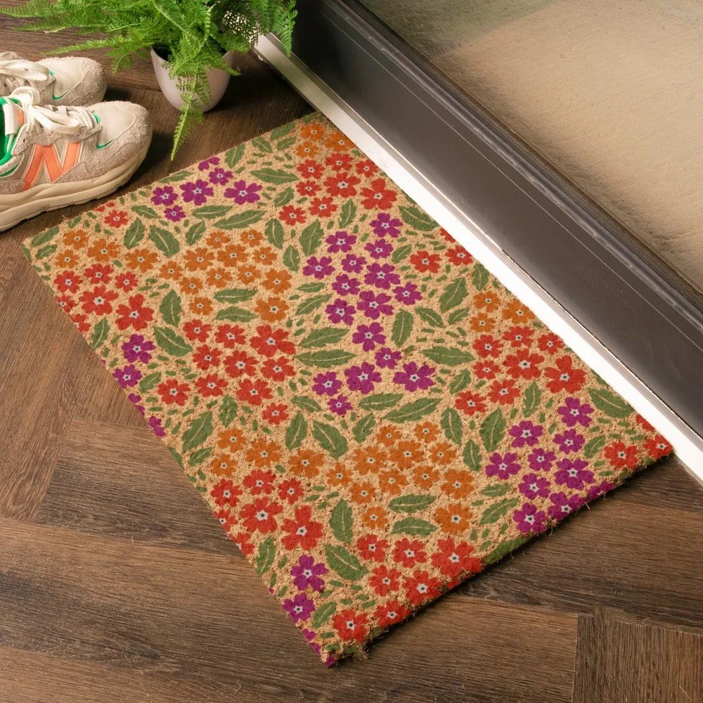 Rohožka z kokosového vlákna 40x60 cm Floral – Artsy Doormats