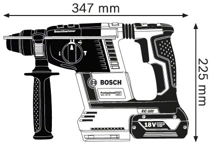 BOSCH GBH 18V-26 F Professional Akumulátorové kombinované kladivo (solo) 0611910000