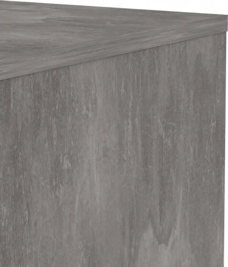 Falco Komoda SIMPLICITY 231, beton/bílý lesk