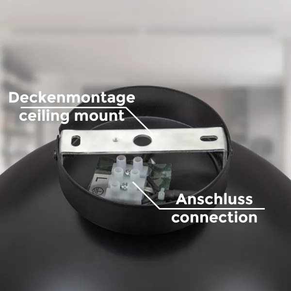 B.K. Licht 1322 - Stropní svítidlo 1xE27/60W/230V černá/zlatá