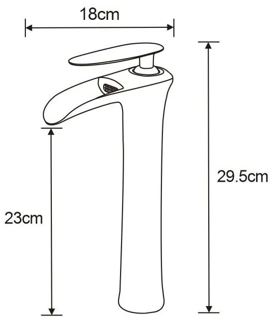 Mexen Lyra vysoká umyvadlová baterie, bílá-zlatá, 745310-25