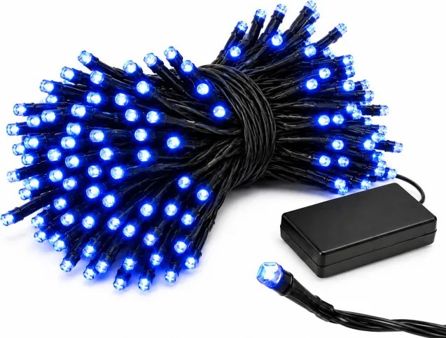 LED světelný řetěz 100 LED modrá