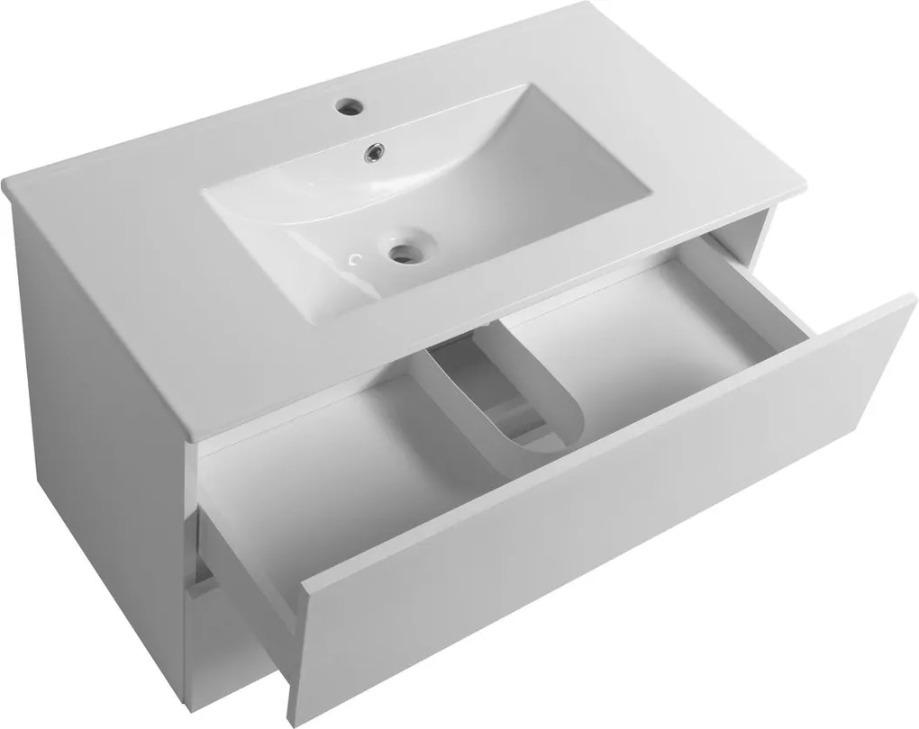 Aqualine Aqualine, PANEDA umyvadlová skříňka 99,5x55x45,2cm, biały, PN210