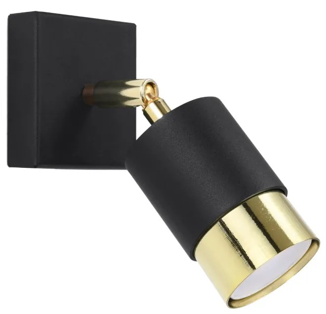 Sollux Lighting Nástěnné svítidlo NERO černá/zlatá