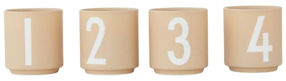 Porcelánové svícny v sadě 4 ks Mini - Design Letters