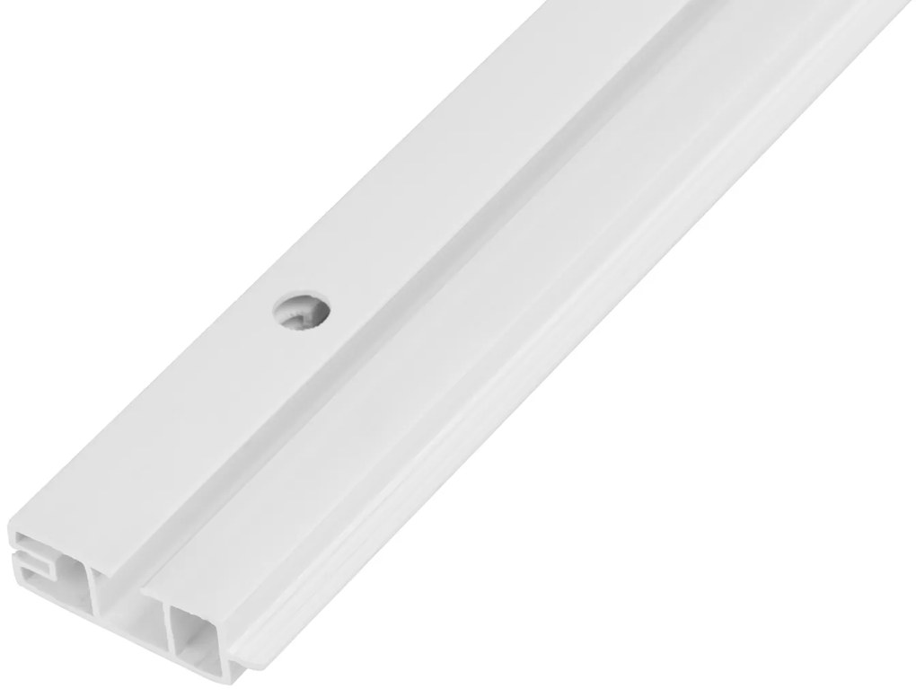 Dekodum Stropní kolejnice z PVC jednořadá bílá Délka: 370 cm, Typ přichycení: háčky