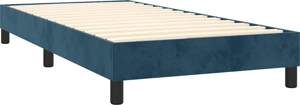 Box spring postel s matrací tmavě modrá 80 x 200 cm samet 3127641