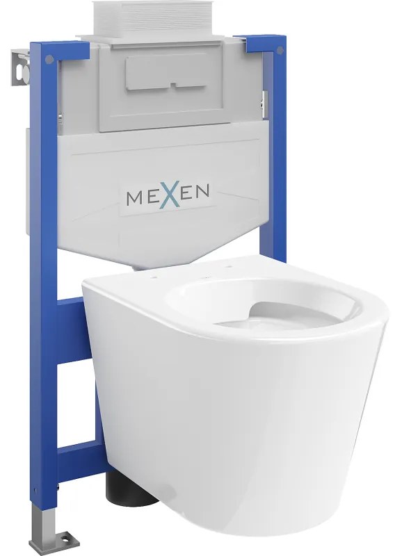 Mexen WC podomítkový set Felix XS-U stojan s WC mísou Rico, Bílá - 6853372XX00