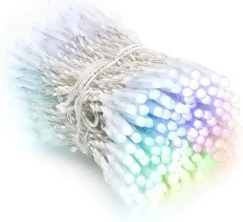 Barevná světýlka venkovní Twinkly strings PRO 25 m, RGB 250 diod, bílý kabel, IP44