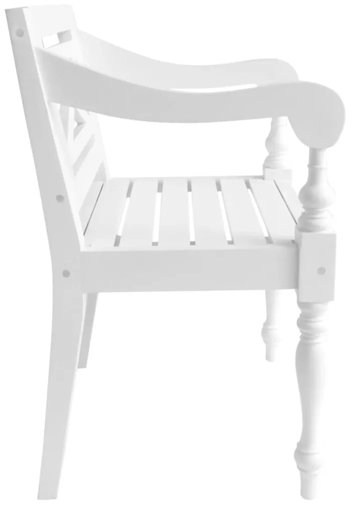 Židle Batavia 2 ks bílé masivní mahagonové dřevo,  246963