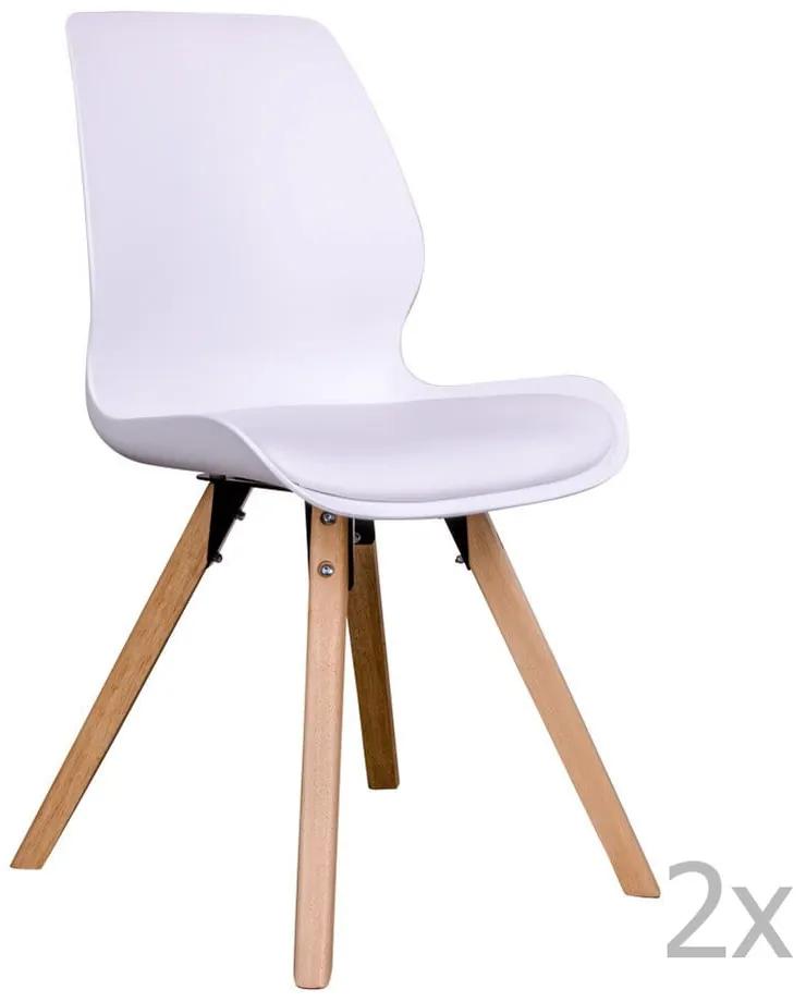 Sada 2 bílých židlí House Nordic Rana