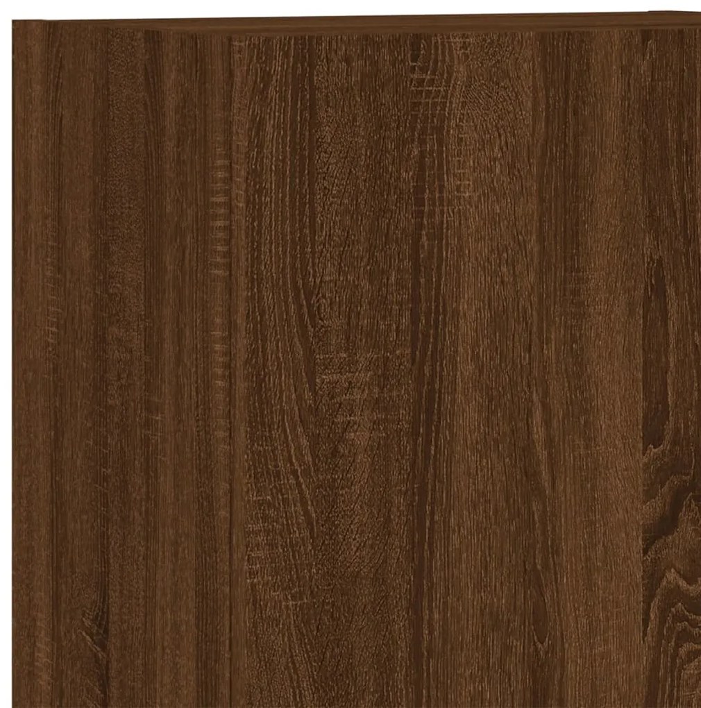 4dílná obývací stěna hnědý dub kompozitní dřevo - Default Title