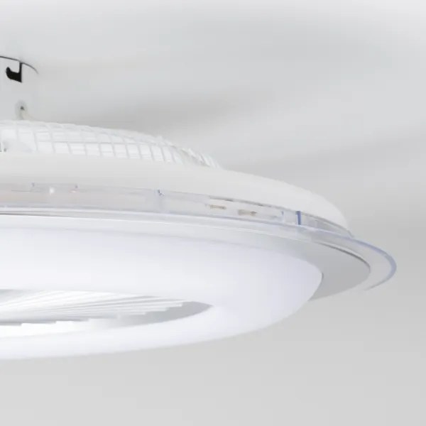 Brilagi - LED Stmívatelné svítidlo s ventilátorem RONDA LED/48W/230V stříbrná+DO