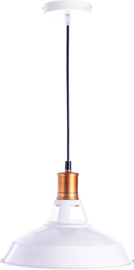Lampa závěsná Retro Edison Loft E27 bílá