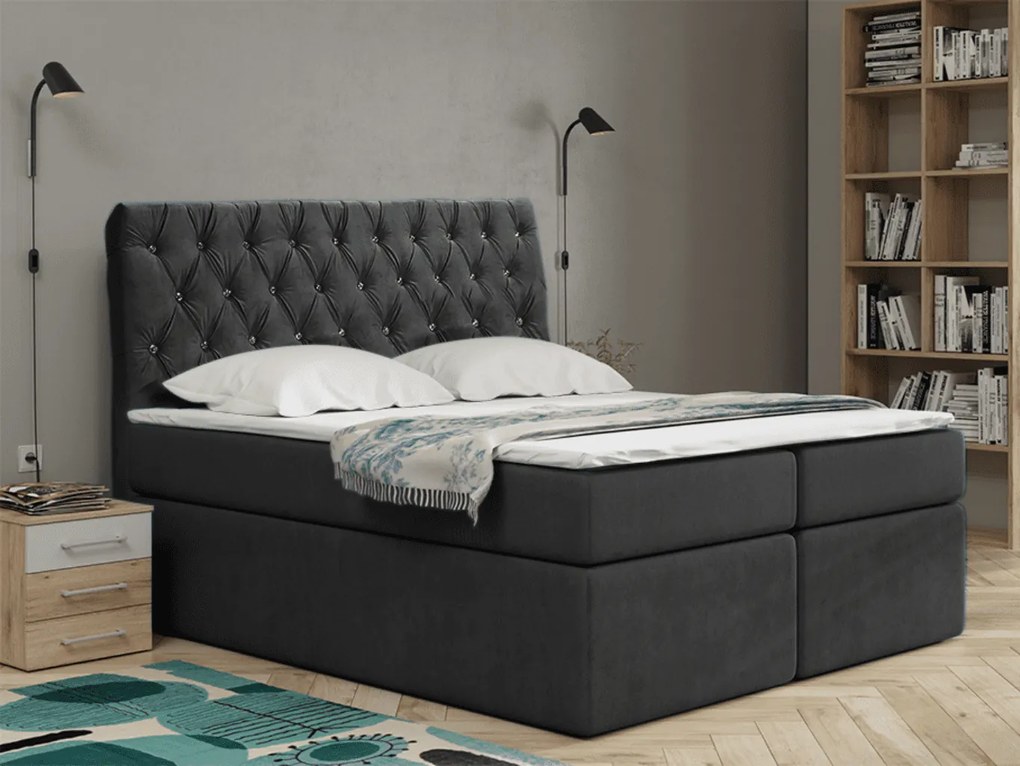 Boxspring 180x200 cm Ornela Barva: Šedá - Trinity 15