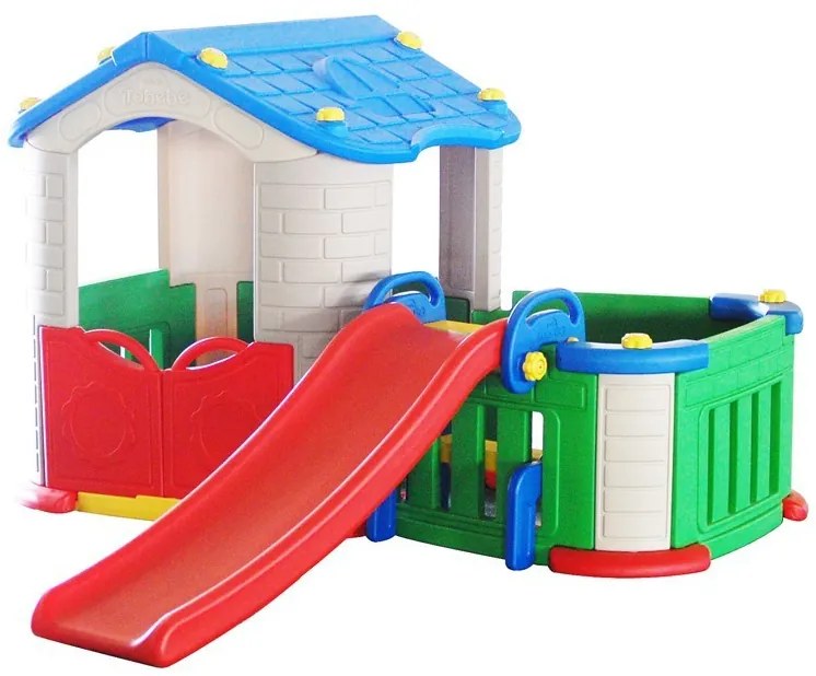 RkToys zahradní domeček + skluzavka