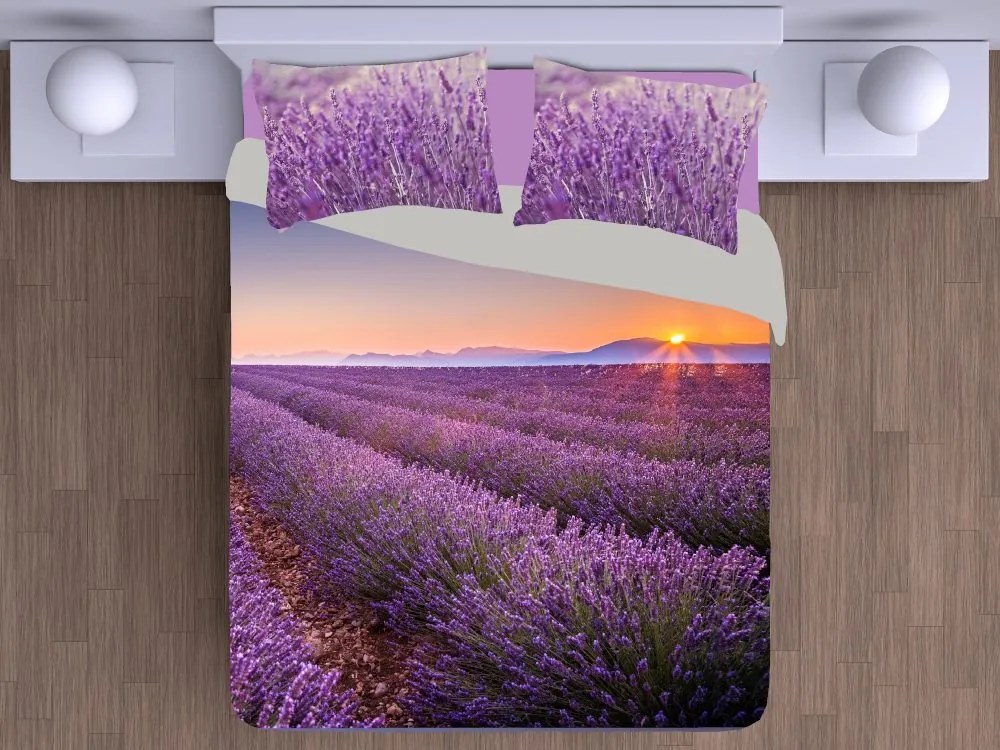 Gipetex Natural Dream 3D italské povlečení 100% bavlna Lavanda - 220x200 / 2x70x90 cm