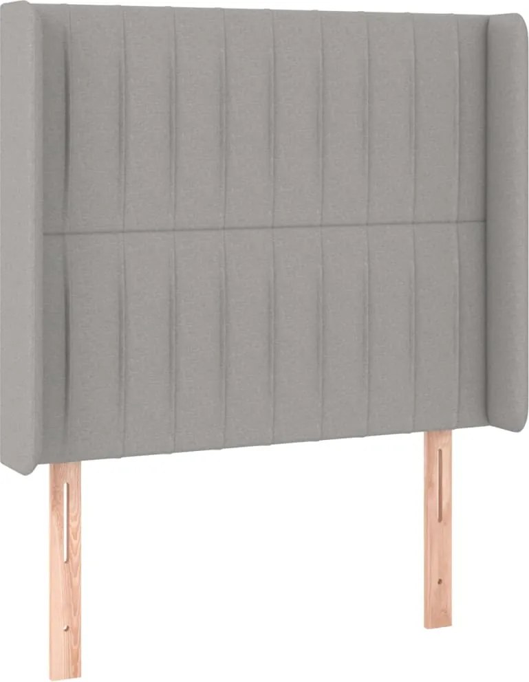 Box spring postel s matrací a LED světle šedá 90x200 cm textil 3138445