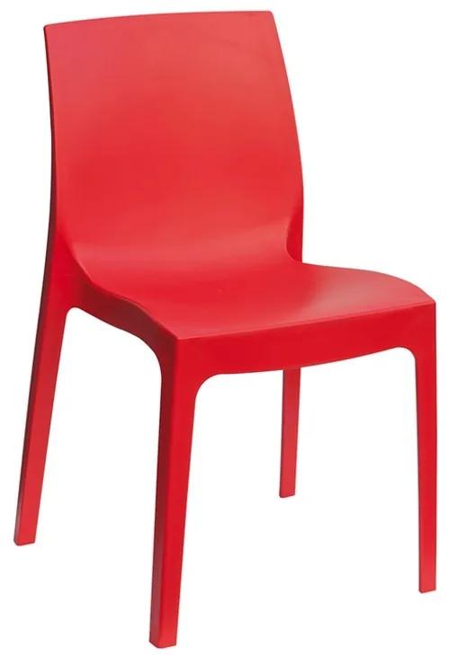 STIMA Plastová židle ROME - červená - akční