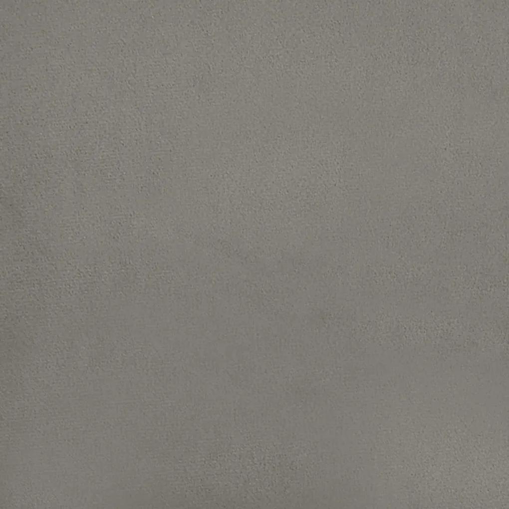 Taštičková matrace světle šedá 90 x 190 x 20 cm samet,  347708