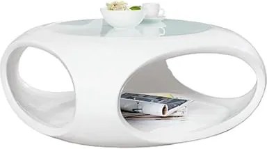 INV Konferenční stolek Glanz 75cm bílý