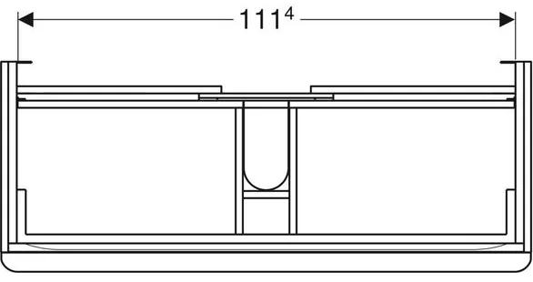 Geberit Smyle Square Koupelnová skříňka pod umyvadlo 118,4 cm, láva 500.355.JK.1