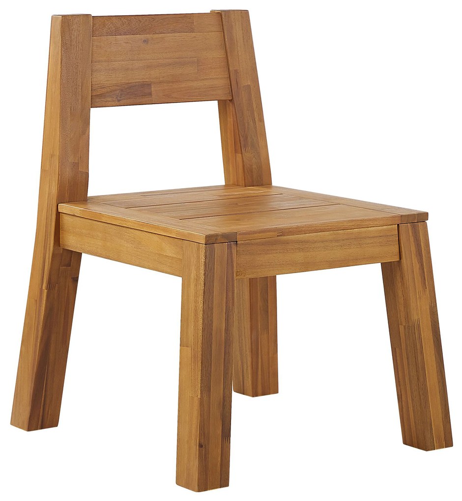 Šestimístná sada zahradního nábytku se židlemi, lavicí a stolem, akátové světlé dřevo, LIVORNO Beliani