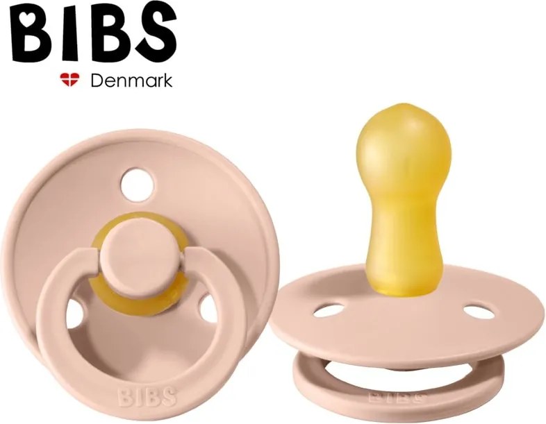 BIBS Dudlík Blush M – přírodní kaučuk pro miminka (6–12 měs.)