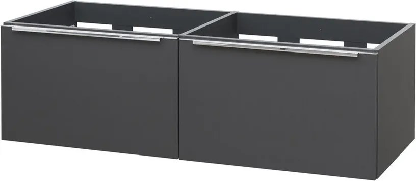 Mereo Mereo, Mailo, koupelnová skříňka 121 cm, bílá, dub, antracit, CN538S