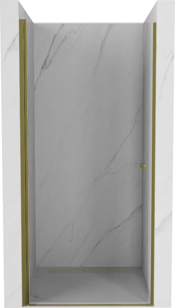 Mexen PRETORIA sprchové dveře ke sprchovému koutu 90 cm, čiré sklo/zlatá, 852-090-000-50-00