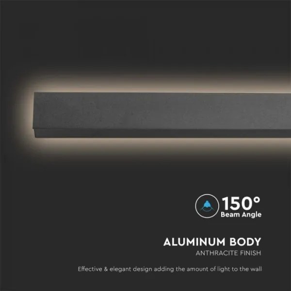 LED Venkovní nástěnné svítidlo LED/23W/230V 4000K IP65 141 cm antracit