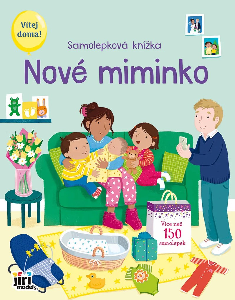 JIRI MODELS Samolepková knížka Nové miminko 150 samolepek 9