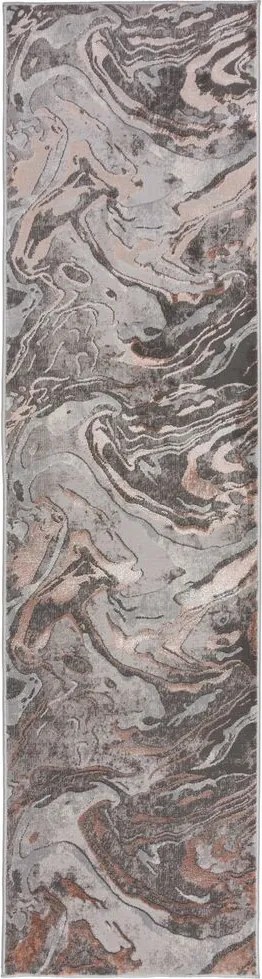 Flair Rugs, Běhoun Eris Marbled Blush, 60x230, růžová, chodba / předsíň