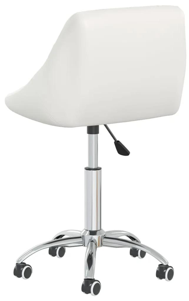 Otočné jídelní židle 4 ks bílé umělá kůže,  3088665