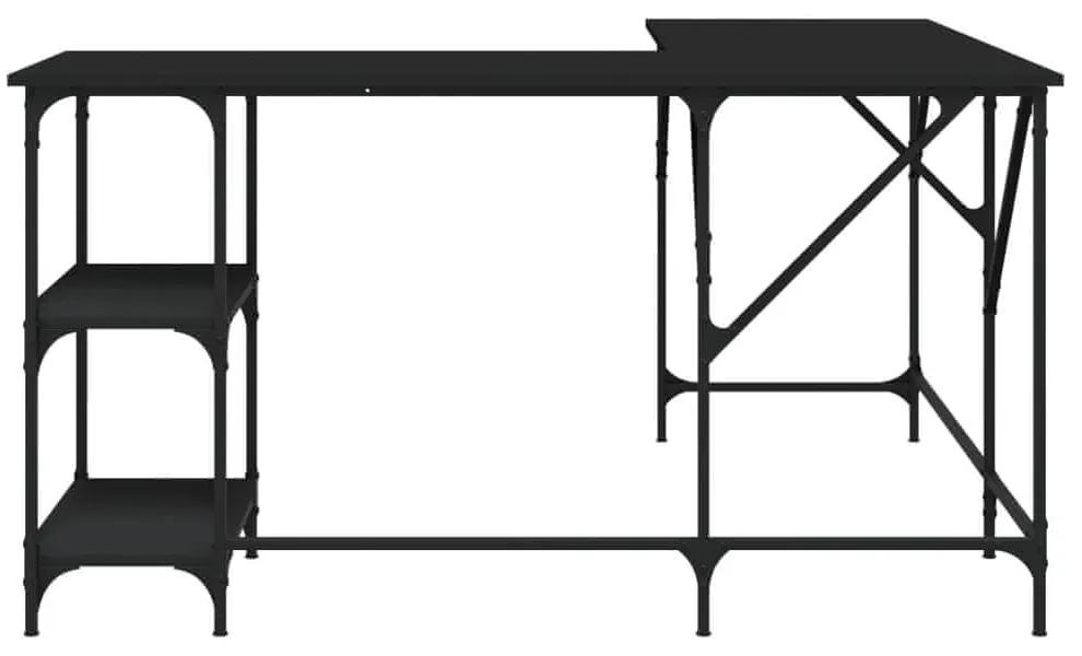 Petromila Psací stůl černý 139 x 139 x 75 cm kompozitní dřevo