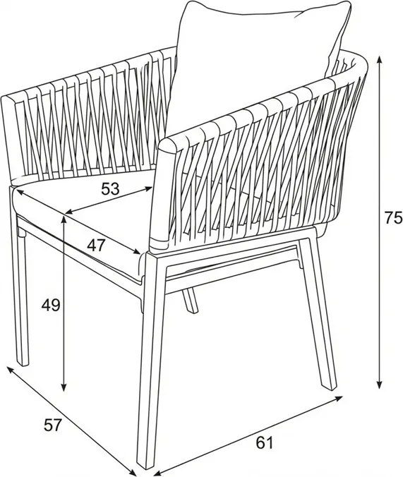 Zahradní židle LAVARA - polyratan, kov, více barev Barva: Béžová