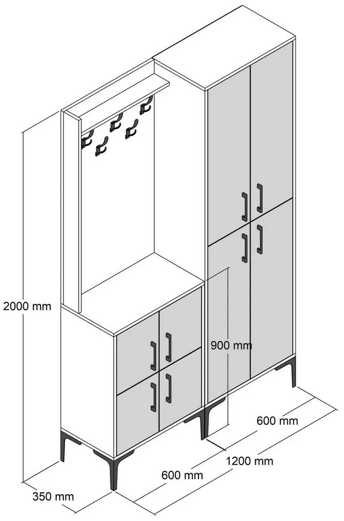 Předsíňová sestava Berlin White