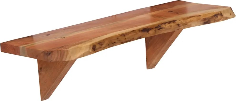 Nástěnné police 2 ks 60 x 20 x 18 cm masivní akáciové dřevo 247927