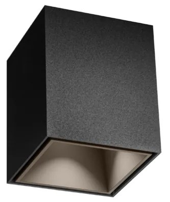 Wever & ducré čtvercové stropní stropní svítidlo box mini ceiling surf 1.0 led 1800-3000k b-q tree černá matná + bronzová
