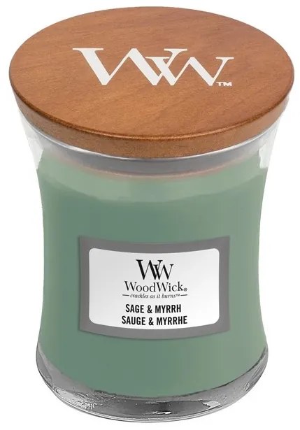 Vonná svíčka WoodWick - Sage Myrrhe 85g/20 - 30 hod