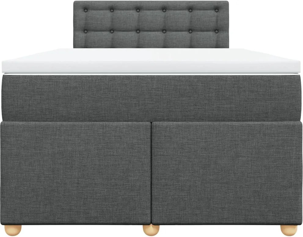 Box spring postel s matrací tmavě šedá 120x190 cm textil 3286634