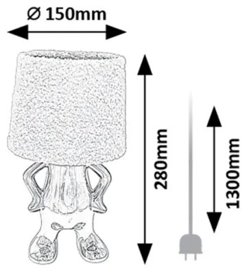 Rabalux 74215 - Stolní lampa SMURFY 1xE14/40W/230V zlatá