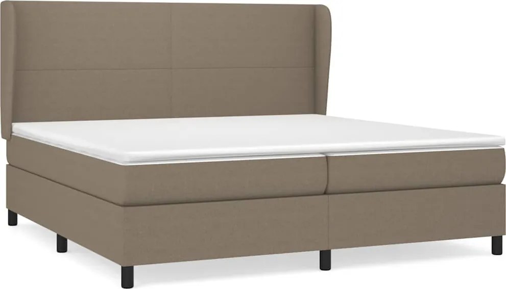 Box spring postel s matrací taupe 200x200 cm textil 3127833