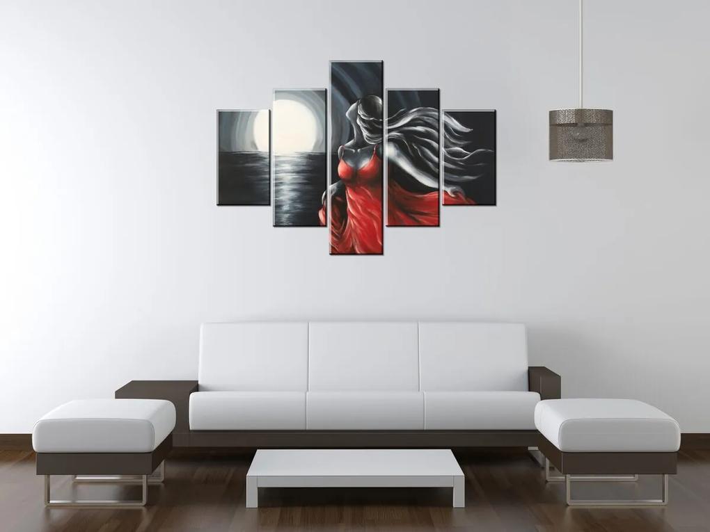 Gario Ručně malovaný obraz Útěk do minulosti - 5 dílný Rozměry: 150 x 70 cm