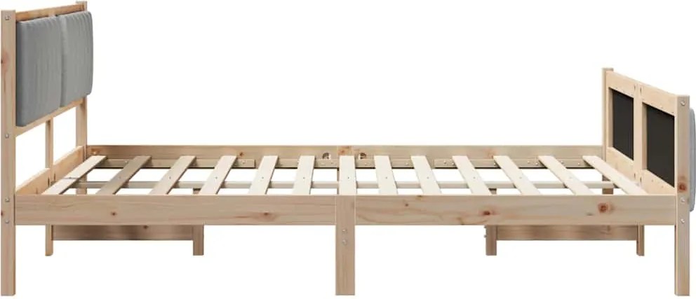Rám postele s čelo Hnědá a světlá šedá 150 x 200 cm 3394313