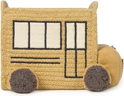 Okrově žlutý látkový dětský koš na hračky 22x19x15 cm School Bus – Lorena Canals