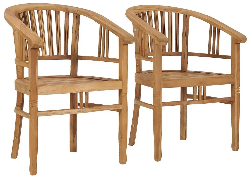 49429 vidaXL Zahradní židle 2 ks masivní teakové dřevo