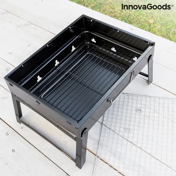 Přenosný skládací gril na dřevěné uhlí BearBQ InnovaGoods